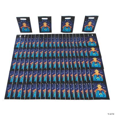 7" x 9 1/2" Bulk 250 Pc. Medium Neon Nativity Plastic Goody Bags
