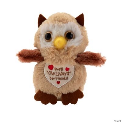 4 1/4" Valentine's Day Owlways Be Friends Stuffed Owls - 12 Pc ...