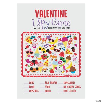 5" x 7" I Spy Valentine's Day Cardstock Activity Sheets - 24 Pc.