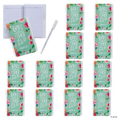 God Is Within Her Spiral Notebooks with Pen - 12 Pc. | Oriental Trading