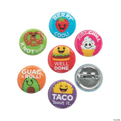 Mini Fun Food Buttons | Oriental Trading