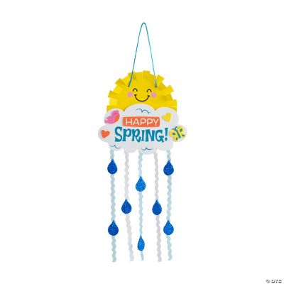 6 3/4" x 14" Happy Spring Rain Cloud Sign Craft Kit - Makes 12 ...