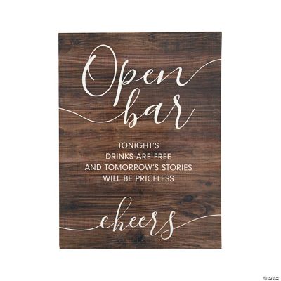 Open Bar Sign | Oriental Trading