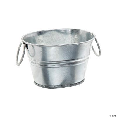 Mini Galvanized Oval Containers - 12 Pc. - Discontinued