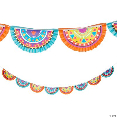 Fiesta Bunting Fan Garland | Oriental Trading