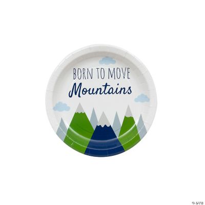 Born to Move Mountains Paper Dessert Plates - 8 Ct. - Discontinued