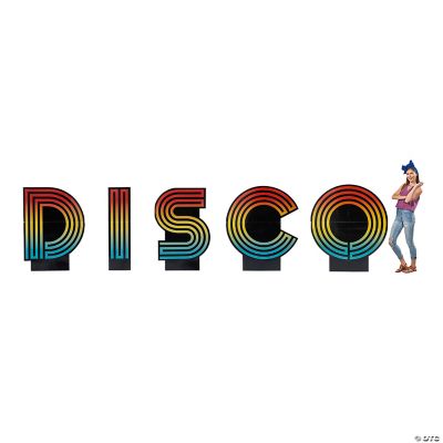 Colorful Disco Letters Cardboard Cutout Stand-Ups - 5 Pc. | Oriental ...
