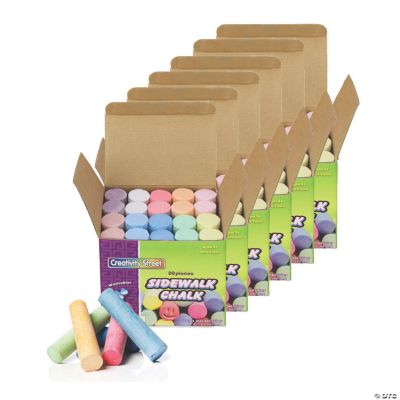 Creativity Street Sidewalk Chalk, Assorted Colors, 4", 20 Pieces Per ...