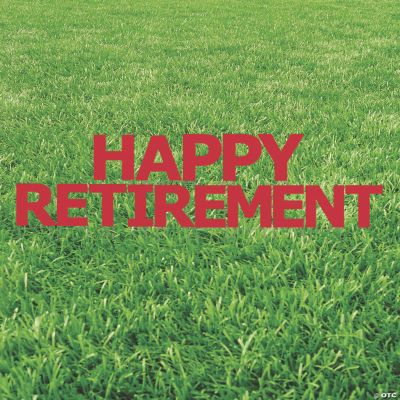 Red Happy Retirement Yard Signs | Oriental Trading