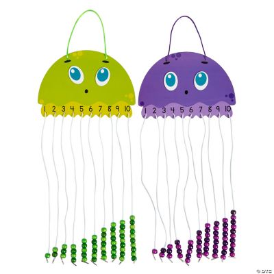Count to 10 Jellyfish Educational Craft Kit - Makes 12 - Discontinued