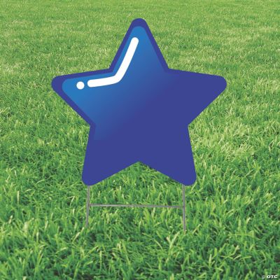 20" x 20" Blue Star Yard Sign | Oriental Trading