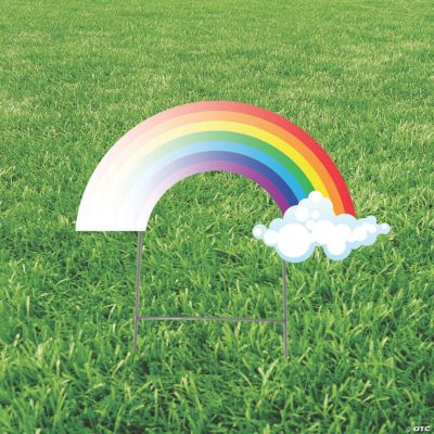 19" x 10" Rainbow Icon Yard Sign | Oriental Trading