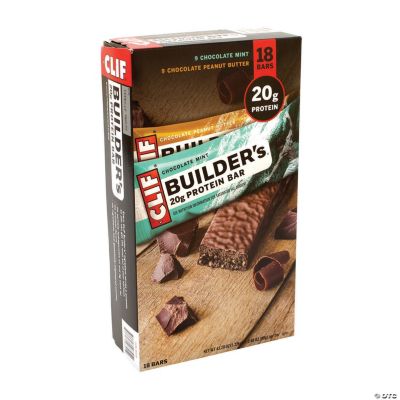 Clif Builder's 20g Protein Bar Variety Pack, 2.4 oz, 18 Count ...