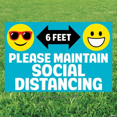 Maintain Social Distance Yard Sign - Discontinued