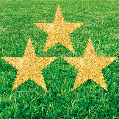 20" x 20" Glitter Star Yard Sign Set - 3 Pc. | Oriental Trading