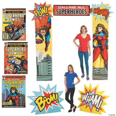 19" - 94" Superhero Comics Party Decorating Kit - 8 Pc. | Oriental Trading