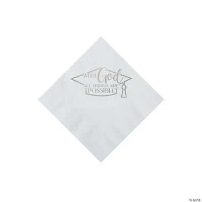 Bulk 50 Pc. Personalized Religious Graduation Party Napkins | Oriental ...