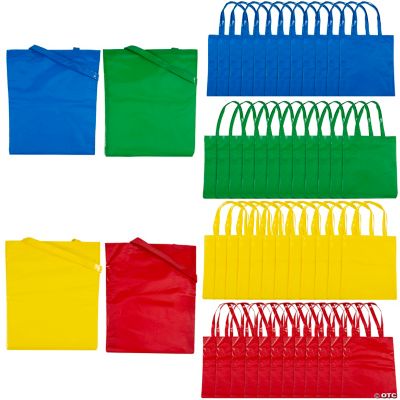 Bulk 50 Pc. Large Laminated Nonwoven Tote Bag Assortment | Oriental Trading