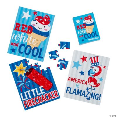 Mini Patriotic Jigsaw Puzzles - 12 Boxes - Discontinued