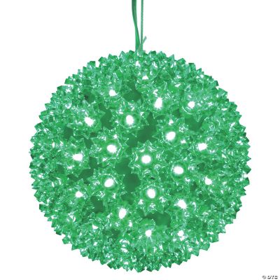 Vickerman 7.5" Green LED Starlight Sphere Lighted Hanging Decor ...