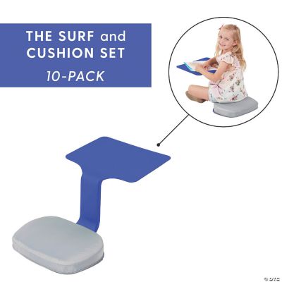 ECR4Kids® The Surf Portable Lap Desk and Surf Cushion Set, Flexible ...