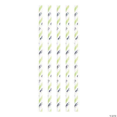 Nfl Seattle Seahawks Paper Straws - 72 Pc.
