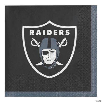 NFL Las Vegas Raiders Beverage Napkins 48 Count | Oriental Trading