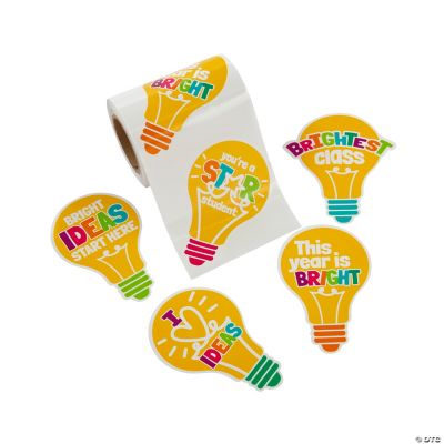 Bulk 100 Pc. Idea Bulb Stickers - Discontinued