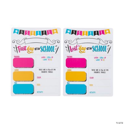 First & Last Day of School Posters - 12 Pc. - Discontinued
