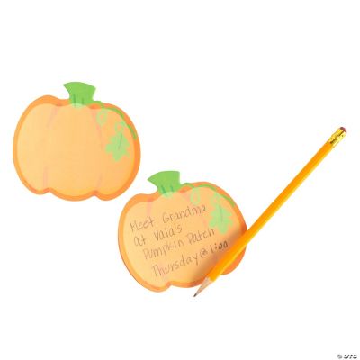 Pumpkin-Shaped Sticky Notes - 12 Pc.
