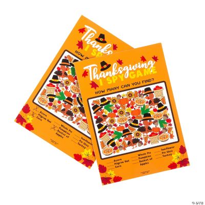 5" x 7" Orange Thanksgiving I Spy Activity Sheets – 24 Pc. | Oriental ...