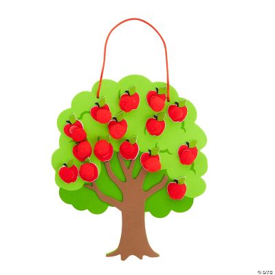 6 3/4" x 8" Classic Apple Tree Sign Foam Craft Kit - Makes 12 ...