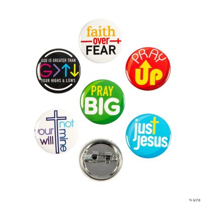 Bulk 48 Pc. Religious Contemporary Sayings Mini Buttons | Oriental Trading