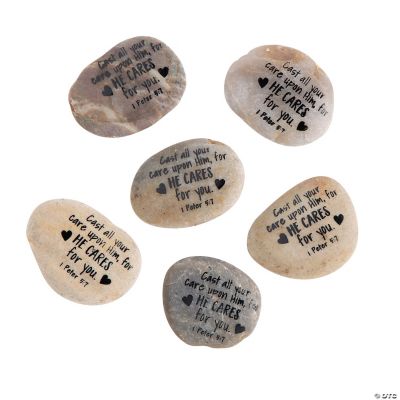 Give Your Worries to God Worry Stones - 12 Pc. - Discontinued
