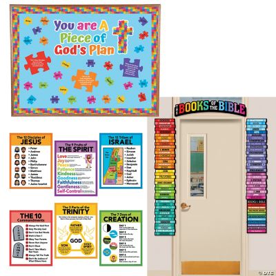 God & His Word Classroom Decorating Kit - 56 Pc.