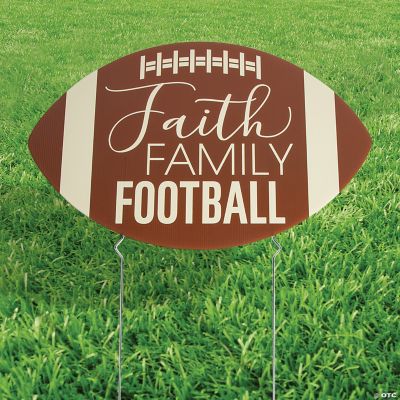 23" x 15" Faith Family Football Yard Sign - Discontinued