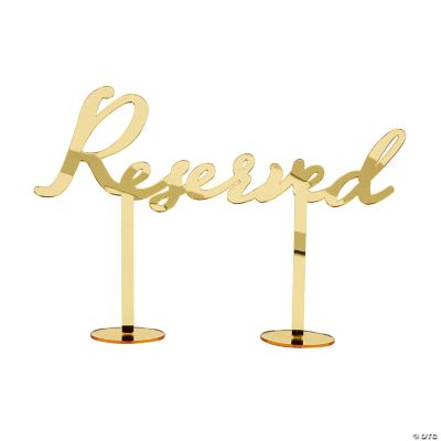 Gold Reserved Sign | Oriental Trading