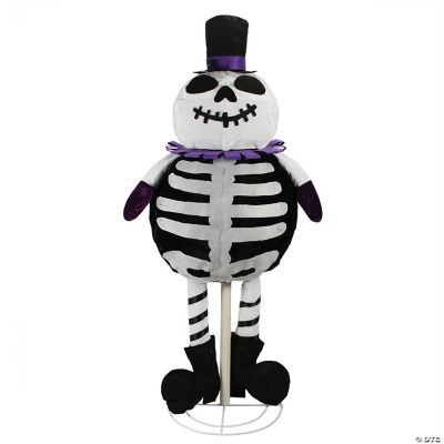 Northlight 39" Black and White LED Lighted Standing Skeleton Ghost ...
