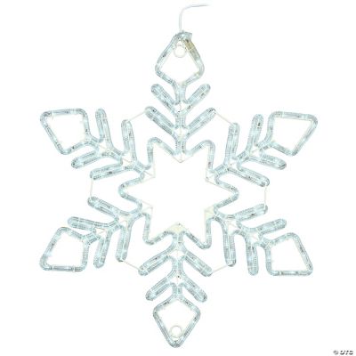 Vickerman 60" Pure White LED Star Snowflake Lighted Decor
