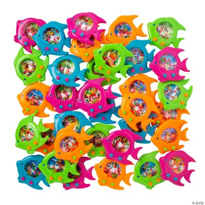 Bulk 60 Pc. Bright Colors Fish-Shaped Handheld Ring Toss Water Games ...