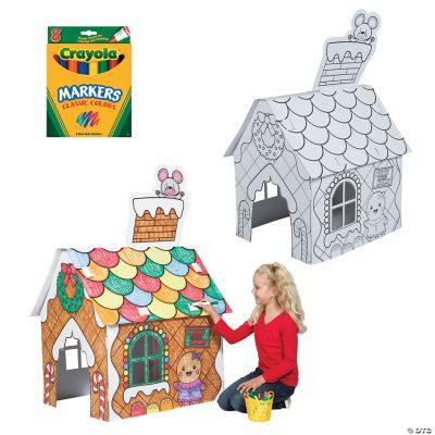 Color Your Own Gingerbread Playhouse Kit - 25 Pc.