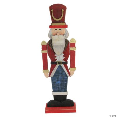 Northlight - 21" Red and Blue Painted Wooden Standing LED Nutcracker