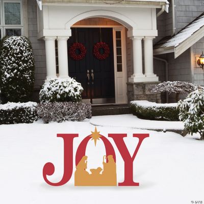 16" - 23" Joy Nativity Outdoor Yard Signs - 3 Pc. | Oriental Trading