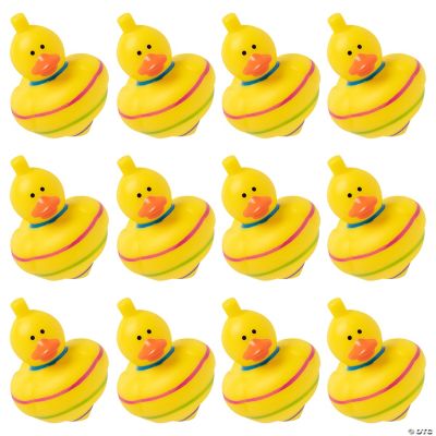 Rubber Duck Spin Tops - 12 Pc. | Oriental Trading
