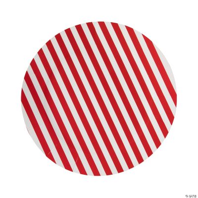 Red & White Striped Paper Chargers - 24 Pc. | Oriental Trading