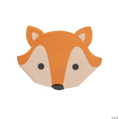 Woodland Fox-Shaped Luncheon Napkins - 16 Pc.