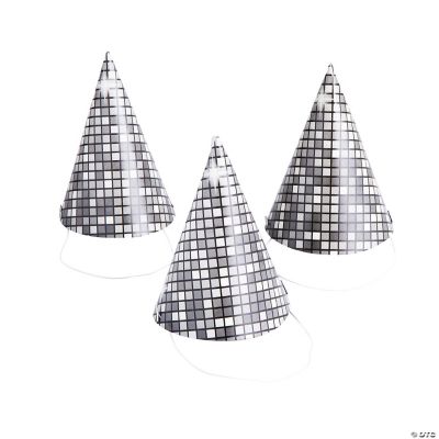 Retro Vibes Disco Ball Party Hats - 12 Pc.