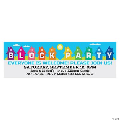 Block Party Custom Banner | Oriental Trading