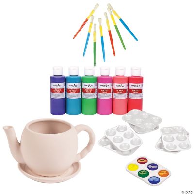 DIY Ceramic Teapot Flower Planter Decorating Kit - 42 Pc. | Oriental ...