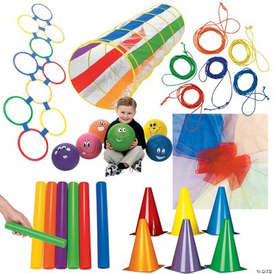 Active Play Gym & Recess Games Activity Kit for Kids - 80 Pc.